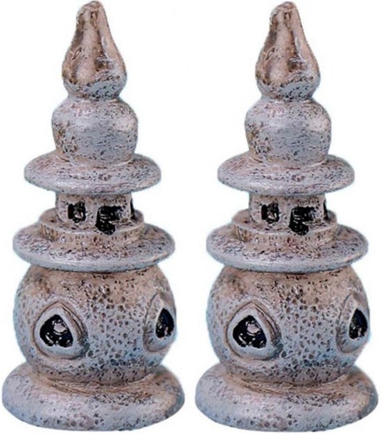 Miniatuur Pagode Beeldjes Set voor Zen Tuin en Bonsai Decoratie | bol