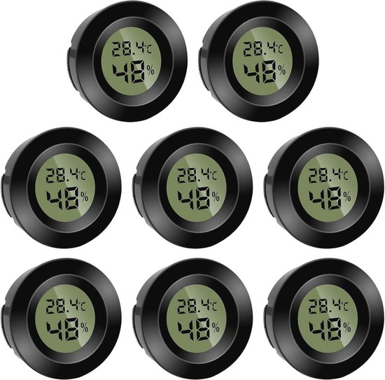 Digitale mini-hygrometer en thermometer voor luchtvochtigheid en ...