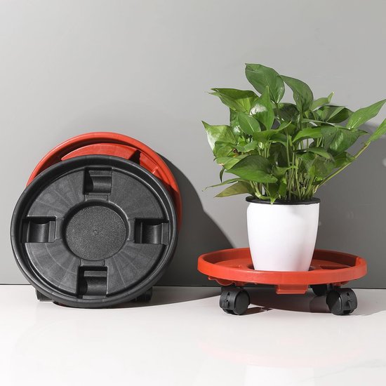 Zware Rustbestendige Plantentrolley met Wielen – 30cm Ronde ...