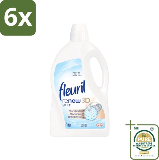 Fleuril - Renew 3D - Vloeibaar Wasmiddel - Witte Was - 70 Wasbeurten ...