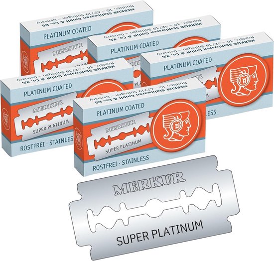 RVS Scheermesjes met Platinum en Teflon Coating voor Traditioneel ...