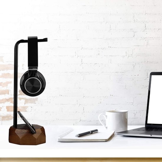 Stevige Houten Koptelefoonstandaard voor Thuis of Studio | bol