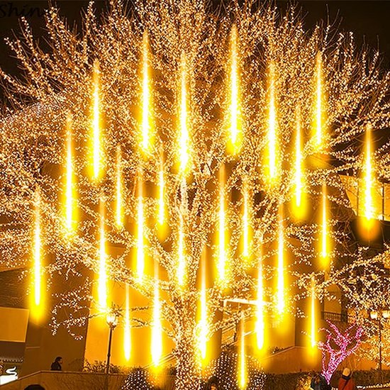 30cm LED Meteor Regenlicht Slang - 10 Buizen met 240 Warm Witte Diodes ...