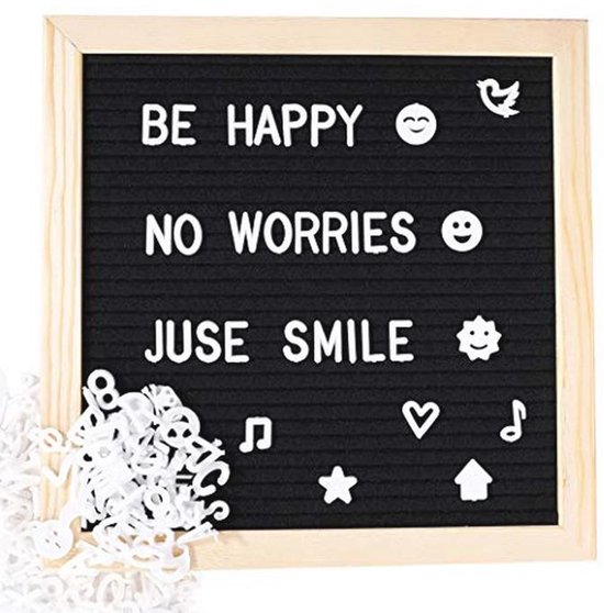 Felt Letter Board 10x10 inch - Interchangeable Message Board for Home ...