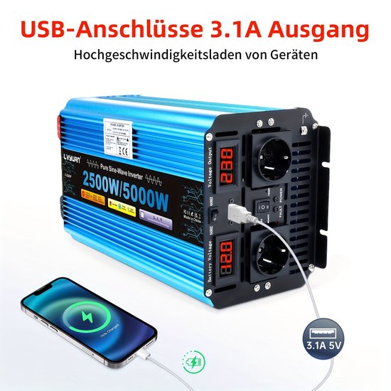 Zuivere Sinus Omvormer – Stroomomzetter – Spanning Converter – DC naar ...