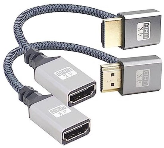 Hoek HDMI-kabel 90 graden - UHD 4K, 0,56 ft, 18 Gbps High Speed 2.0 ...