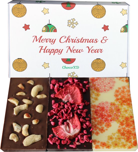 Kerst Chocolade - Set van 2 chocolade dozen - Christmas chocolate gift ...