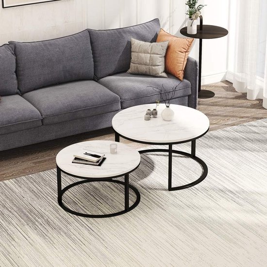 Bijzettafel – Salontafel – Koffietafel – Tafeltje – Stapelbare Tafels ...