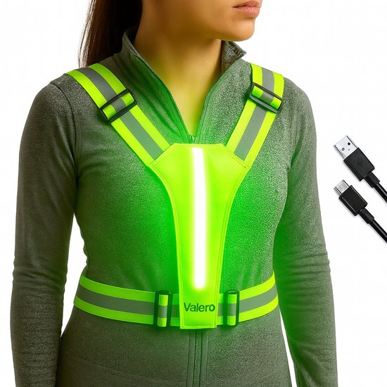 Valero® USB-C Oplaadbaar Hardloopvest met Verlichting ...