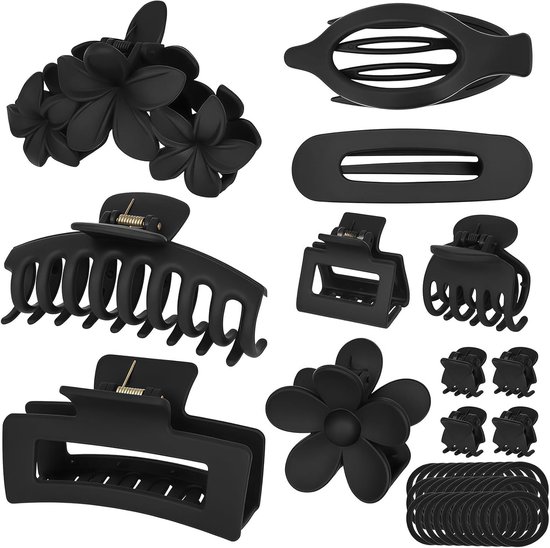 Klammer Set - 12 Piece Set Haarclips voor Vrouwen - Platte en Kleine ...