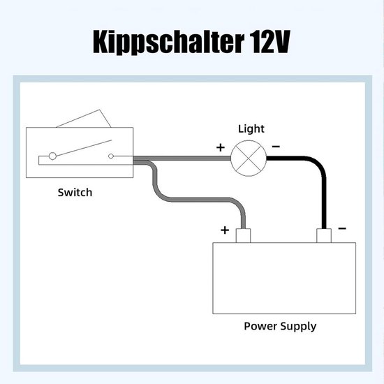 Zelfklevende Tuimelschakelaar 12V 3A met 75cm Kabel | bol