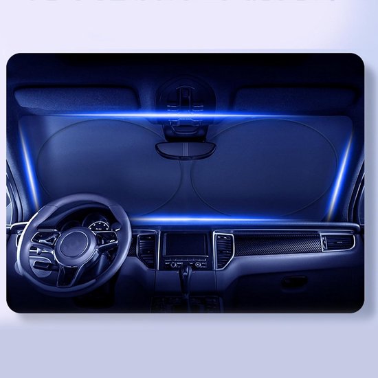 Opvouwbaar zonnescherm voor autoruit met warmte-isolatie | bol