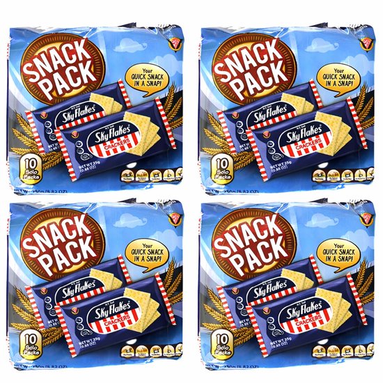 Sky Flakes Original Crackers Snackpack – 4 x 250 g (Voordeelverpakking ...