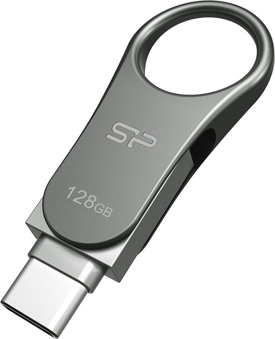 Draaibare dual-flashdrive 128 GB met USB Type-C en Type-A | bol