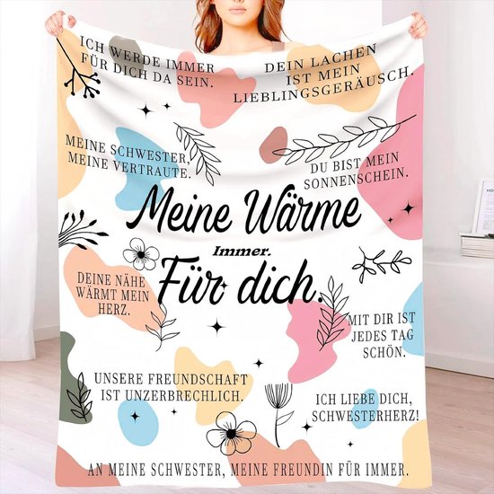 Luxe Fluwelen Dekentje met Inspirerende Tekst voor Beste Vriendin | bol