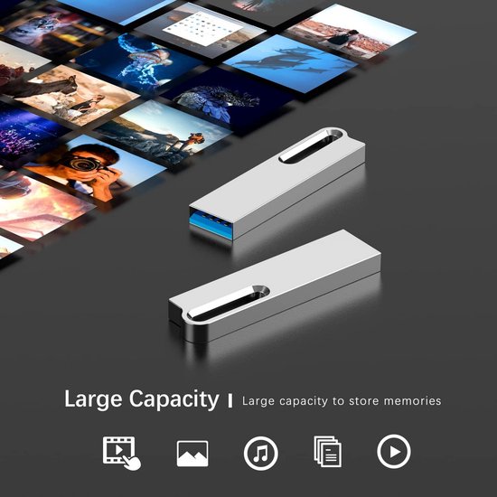 Set van 5 USB 3.0 Flash Drives 32GB - Metalen Pen Drives voor PC, TV en ...