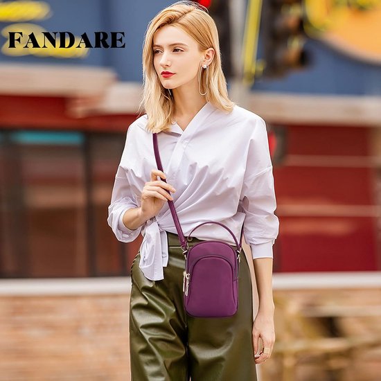 Lila Schoudertas voor Dames en Meisjes - Kleine Handtas voor Mobiele ...