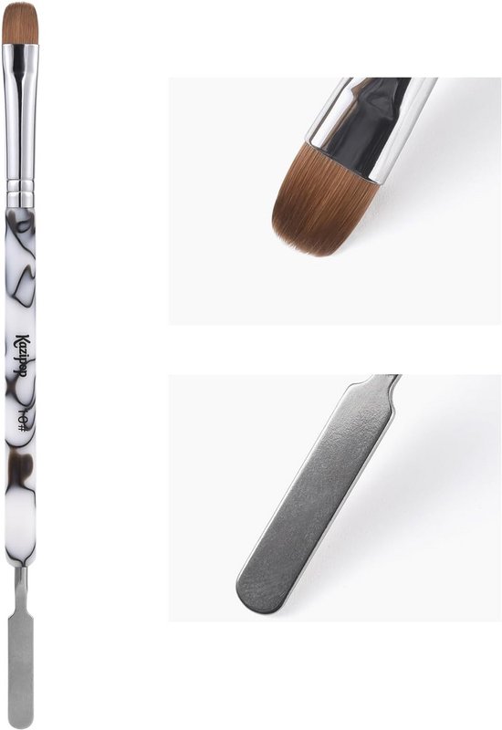 Professionele Dubbelzijdige Nagelborstel Kolinsky Sable voor Gellak en ...