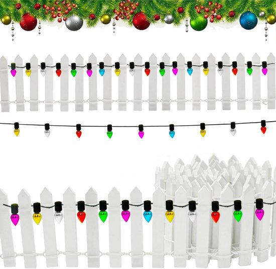 Miniatuur Houten Tuinafscheiding - Decoratief Licht Hekwerk voor ...