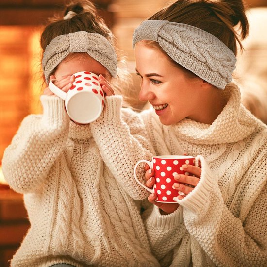 Warme Gebreide Hoofdbanden Dames en Meisjes | Winter Oorwarmer Haarband ...