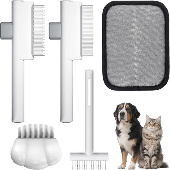 5-in-1 Huisdierverzorgingsset voor Honden en Katten - Vlooienkam ...