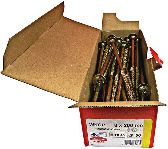 Houtschroeven Torx 8x200 mm - 50 Stuks voor Dakconstructies en ...