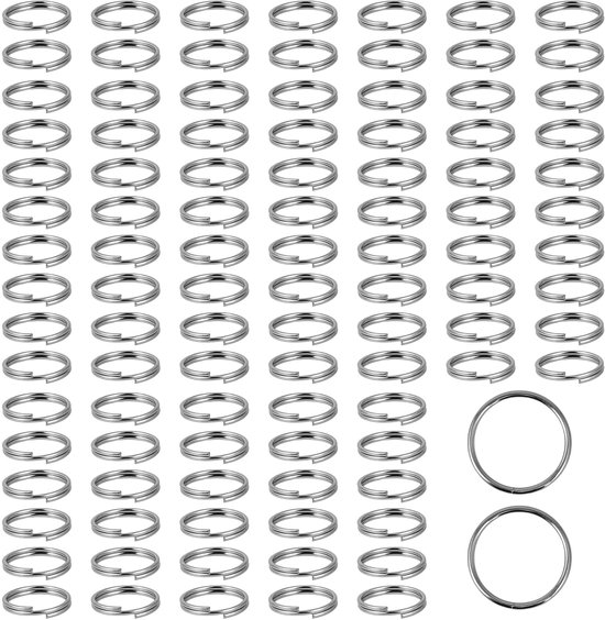 100pcs 6mm Small Key Rings Stainless Steel Small Split Rings Double ...