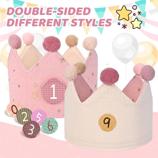 Couronne d'anniversaire pour Enfants - Chiffres interchangeables de 0 à ...