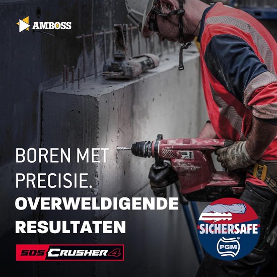 SDS Plus Hamerboor 6 mm x 45 mm met 4 Slijptanden voor Beton Steen en ...