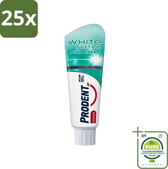 25 x Prodent - Tandpasta - White System Pure Mineral - Herstellend ...