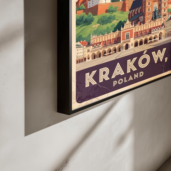 Krakau Poster - Steden Posters - Polen - Tekst - Sint-Maria Basiliek ...
