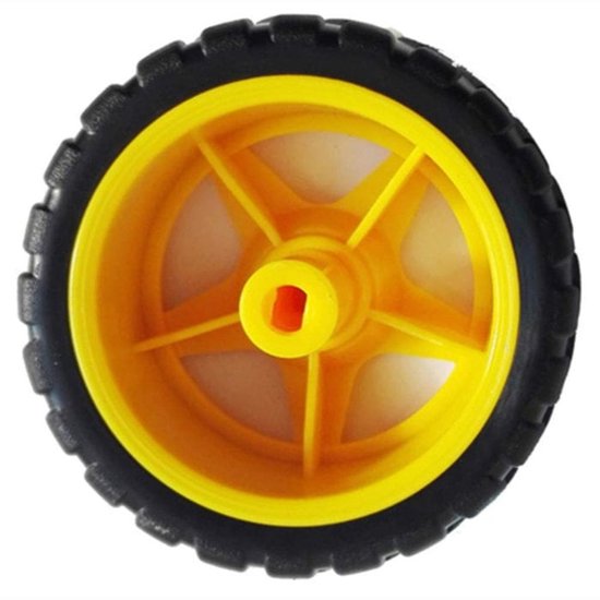 OTRONIC® Wiel met rubber voor robot of smart car geel | bol