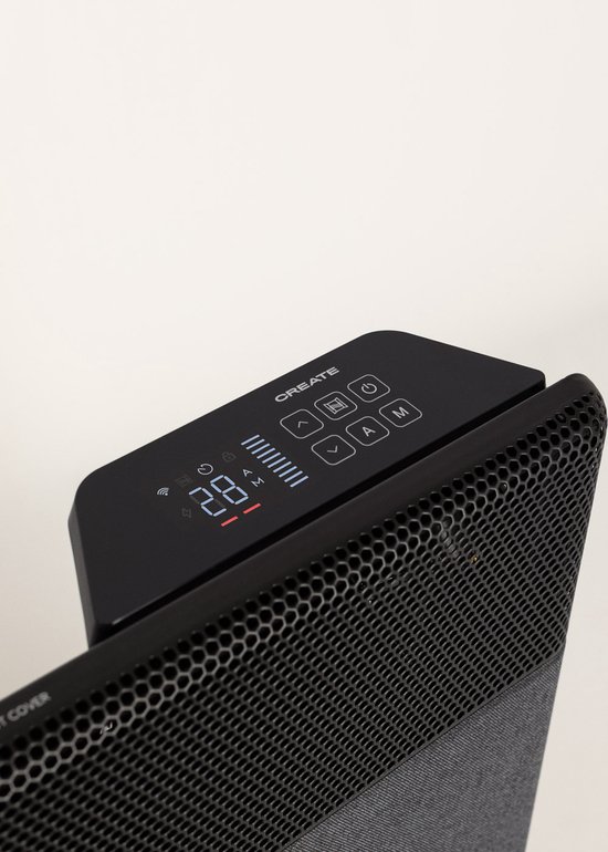 CREATE - Inverter-convector voor wand of vloer met WiFi - Zwart - 2000W ...