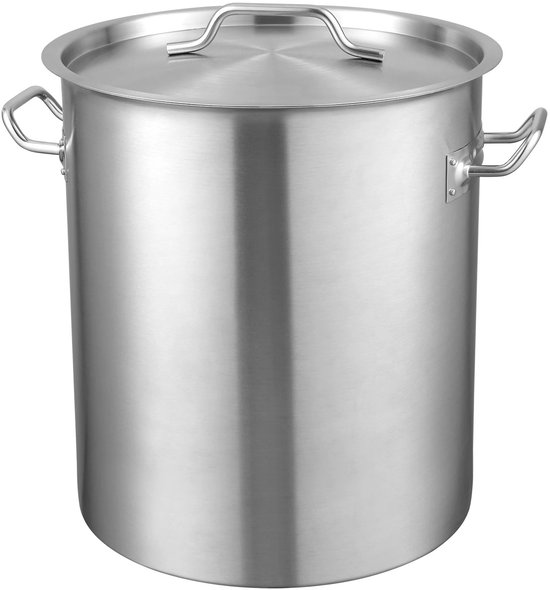 RVS Soeppan – Grote Stockpot – Inductie Kookpan – 40Liter – Heavy Duty ...