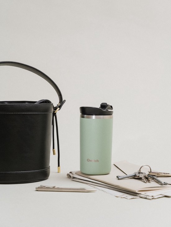 Qwetch - Travel mug Isothermische reisbeker - Matt Tilleul - 350ml | bol