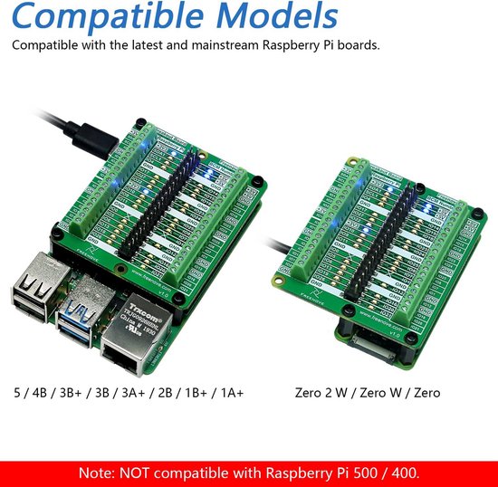 Breakout Board pour Raspberry Pi - Terminal Block Shield HAT avec GPIO ...