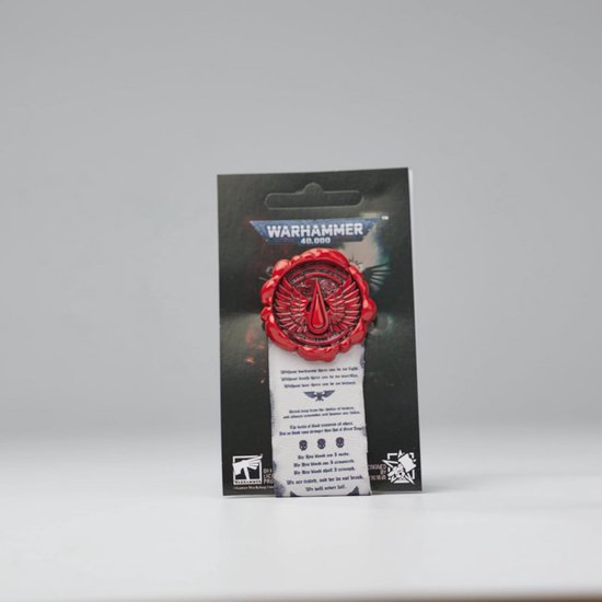 Blood Angels Purity Seal Pin Badge and Sticker - Warhammer 40k ...