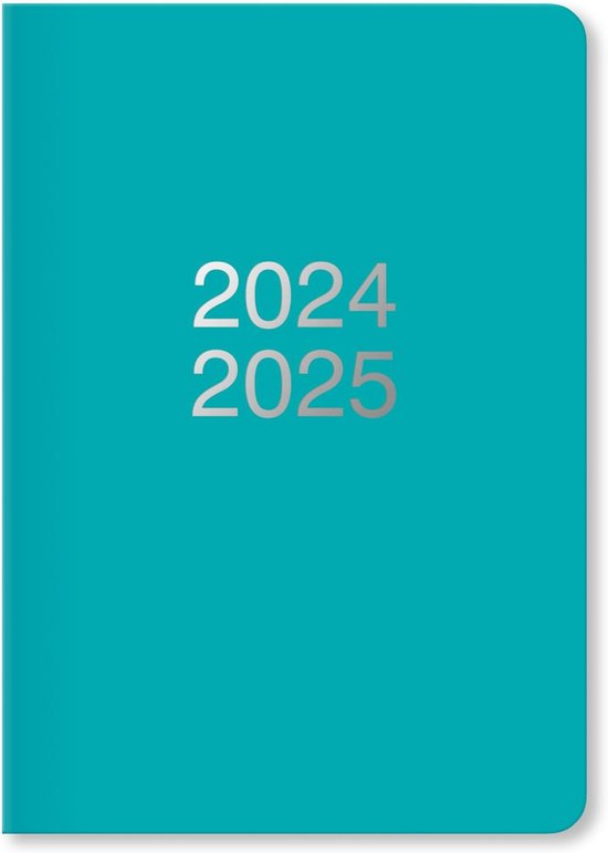 Academische Weekplanner A5 2024/2025 Week op zicht Turkoois met App ...