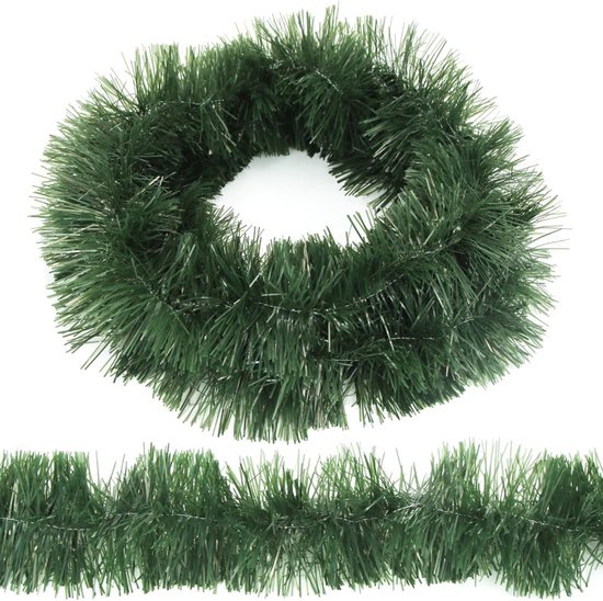 Kerstslinger groen, 10 meter, dennenslinger voor kerstdecoratie, buiten ...