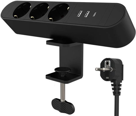 Noble Stekkerdoos met USB C - Moderne Stekkerdoos voor Bureau - 3 ...