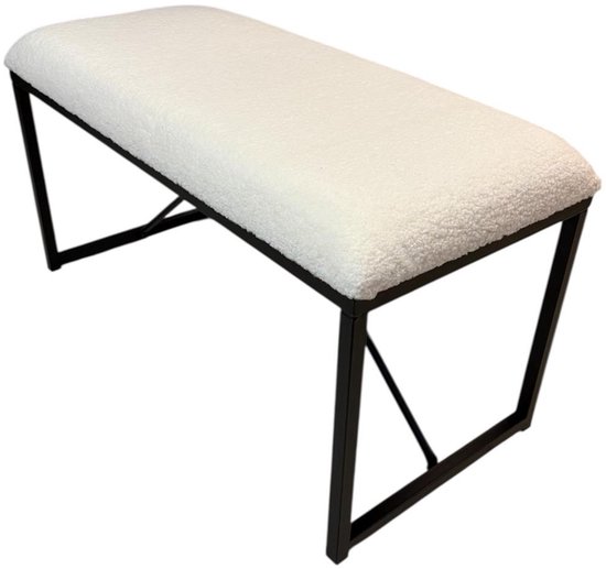 Zitbank Beige schapenvacht bank Gebroken Witte schapenvachten of Teddy ...