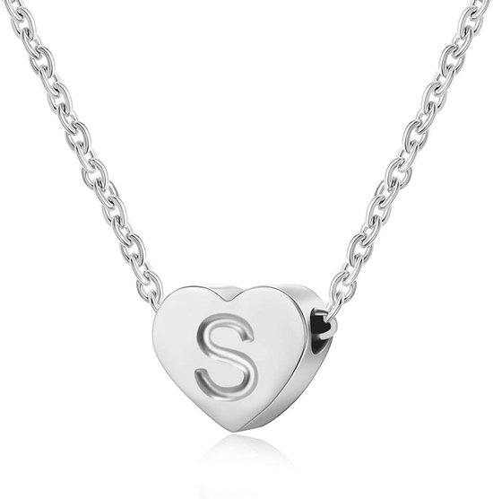 Hartvormige Letter Ketting voor Dames en Meisjes – Gepersonaliseerde ...