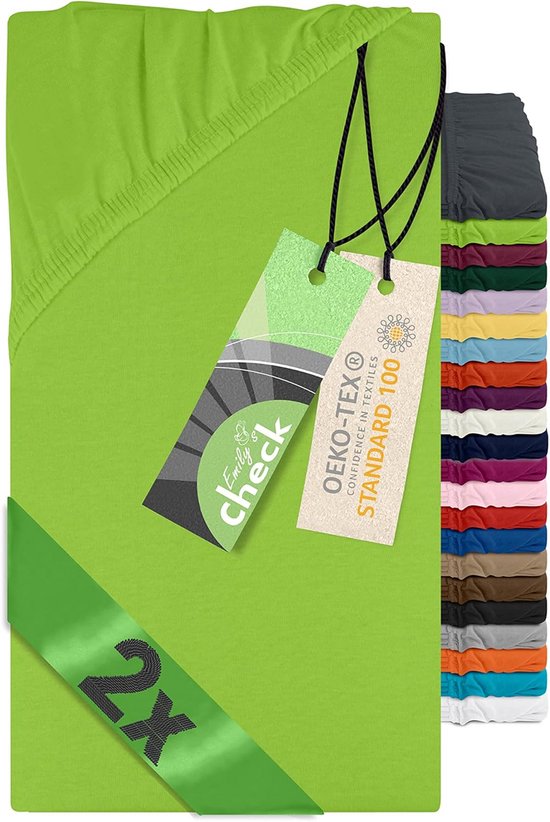 Emily´s Check Set van 2 hoeslakens voor gasten-, camping- en truckerbed ...