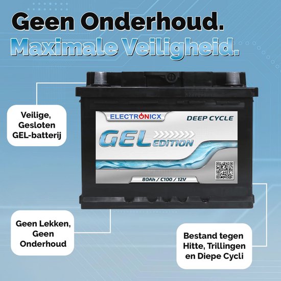 GEL Accu 80 Ah 12V voor Campers en Boten | bol