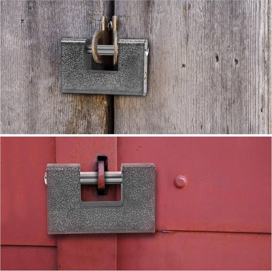 Provento - Hangslot met 4 Sleutels van Gehard Staal - Solide Monoblok ...