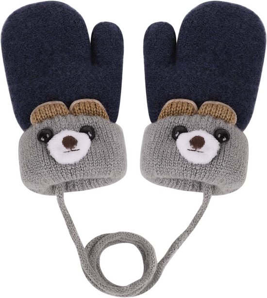 Warme Gebreide Wanten met Koord voor Baby en Peuter (1-5 Jaar) - Fleece ...