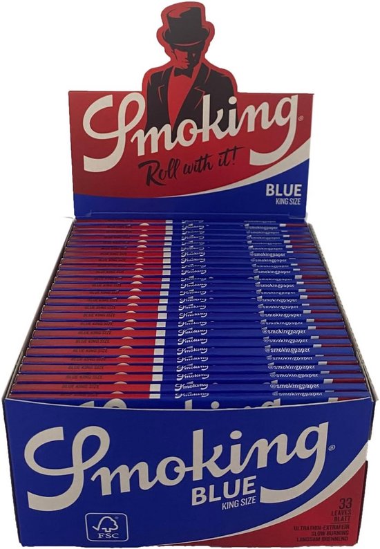 Grote Dunne Vloei Vellen Lange King Size Blauwe Verpakking | bol