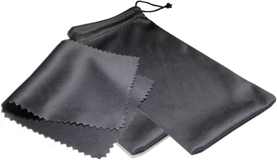 Microvezel Opbergzakje en Poetsdoek voor Brillen, Zonnebrillen en ...