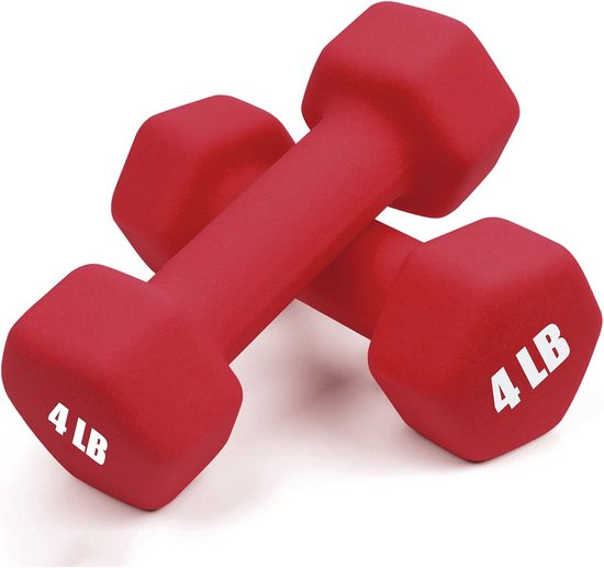 Set van 2 Neopreen Halters 1,8 kg - Handgewichten voor Thuis Training ...