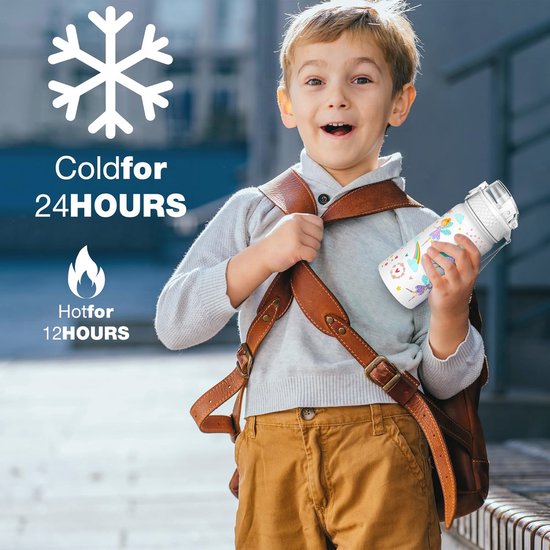 Geïsoleerde Waterfles voor Kinderen met Rietje - Lekvrije en Duurzame ...